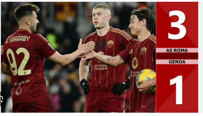 Kết quả bàn thắng AS Roma vs Genoa: 3-1 (Vòng 21 Serie A 2024/25) - Báo ...